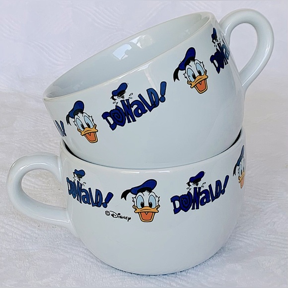 Disney | Dining | Disney Donald Duck Soup Bowl Mug Set Of 2 | Poshmark